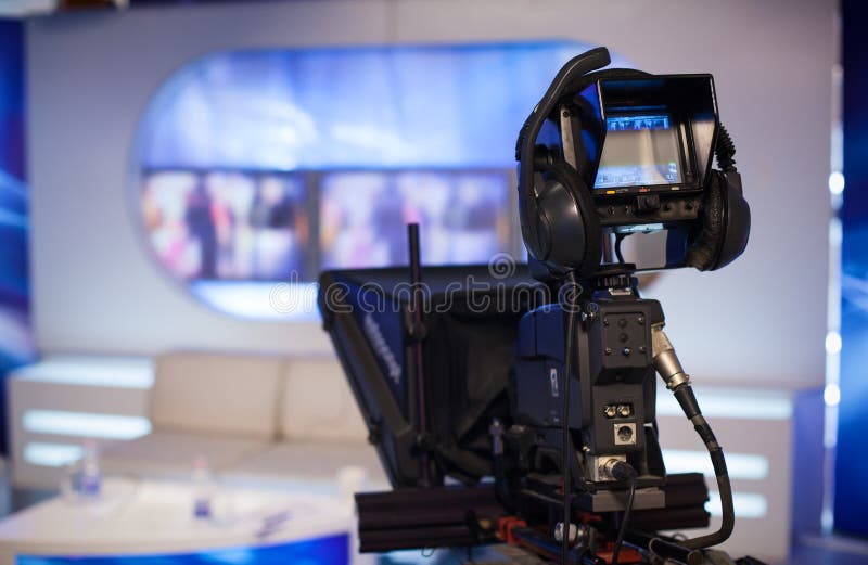 TV Commercial Recording and Movie Camera Set. Stock Photo - Image of ...