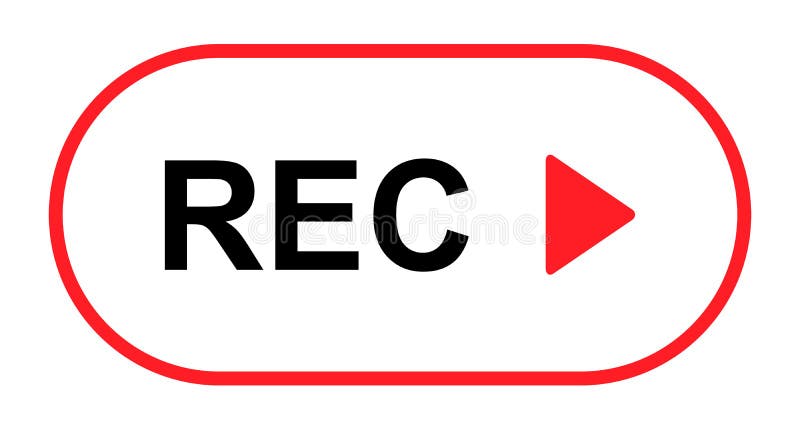 Recording Sign Button, Red App Panel, Rec, Vector Symbol Isolated on ...