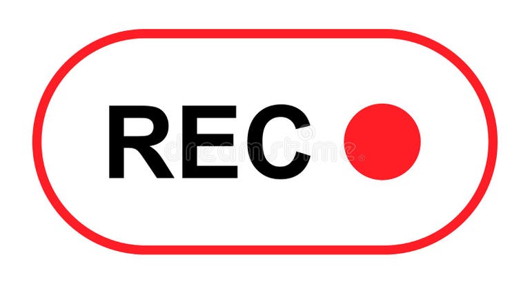 Recording Sign Button, Red App Panel, Rec, Vector Symbol Isolated on ...
