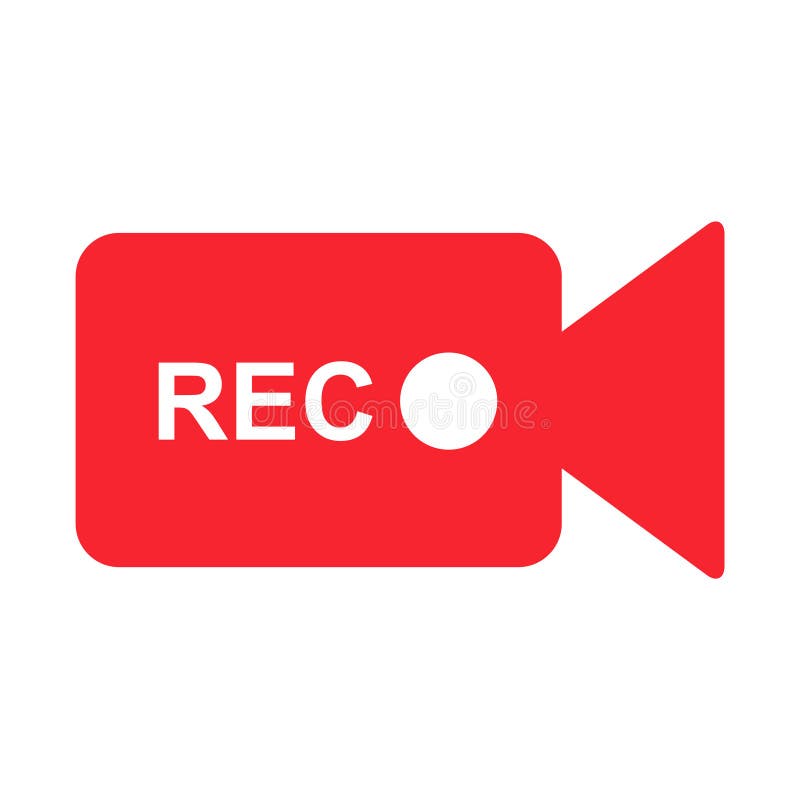 Recording Sign Button, Red App Panel, Rec, Vector Symbol Isolated on ...