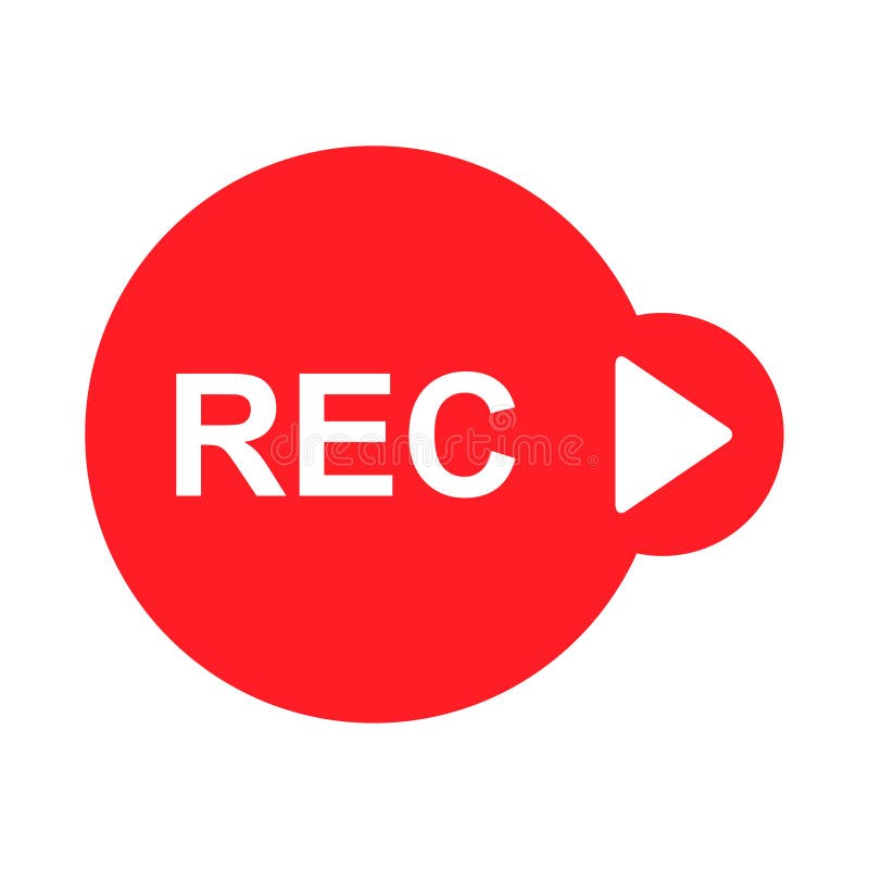 Recording Sign Icon. Red Logo Camera Video Recording Symbol, Rec Stock ...