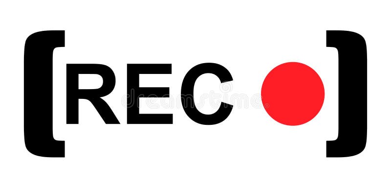 Recording Sign Button, Red App Panel, Rec, Vector Symbol Isolated on ...