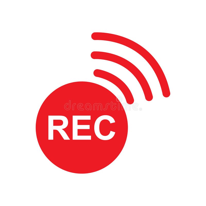 Recording Sign Button, Red App Panel, Rec, Vector Symbol Isolated on ...