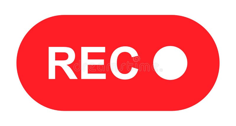 Recording Sign Button, Red App Panel, Rec, Vector Symbol Isolated on ...
