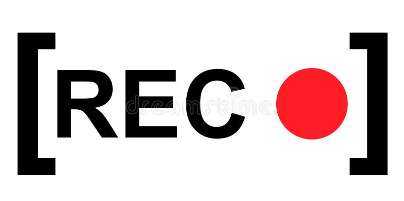 Recording Sign Button, Red App Panel, Rec, Vector Symbol Isolated on ...