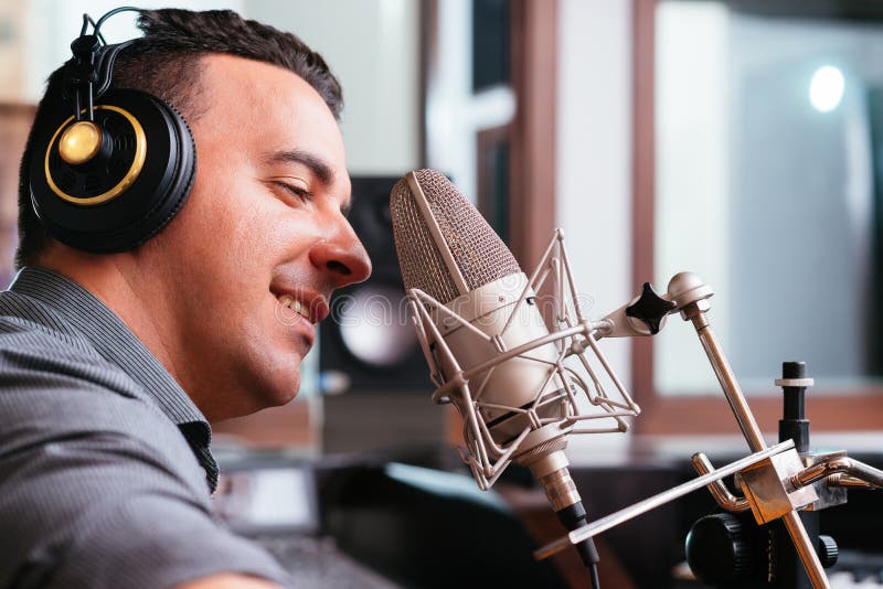 Recording a song stock photo. Image of artist, latin - 44941122