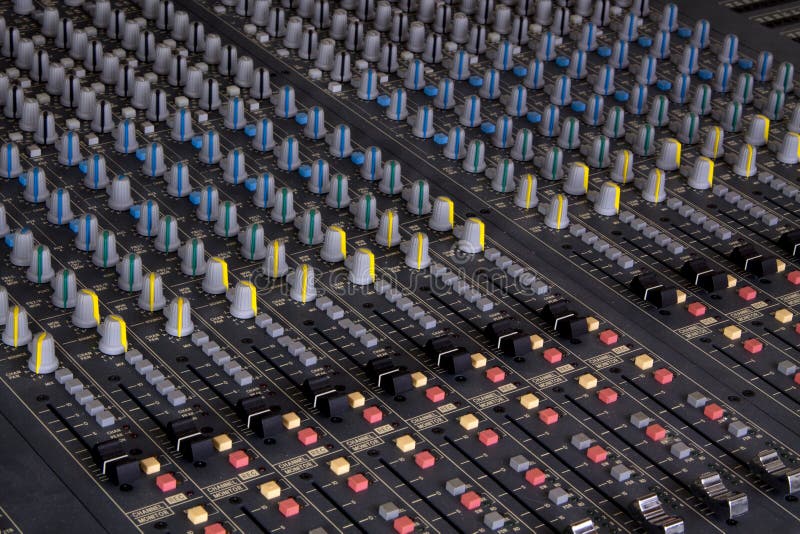 Studio soundboard stock image. Image of dial, mixer, dials - 985637