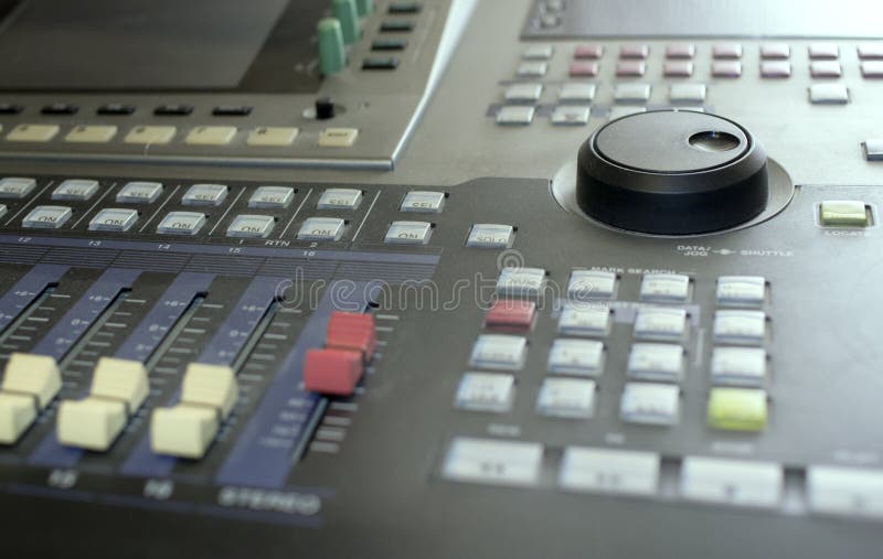 Recording Studio Console stock photo. Image of unit, slider - 62852844
