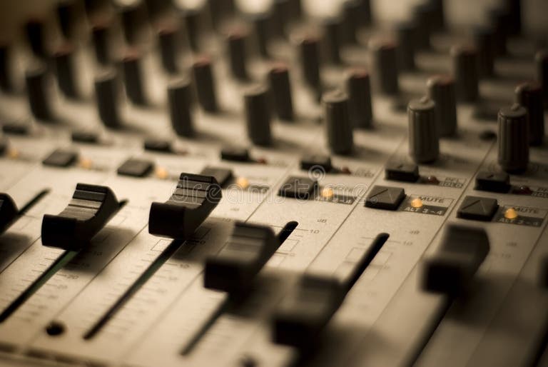 Recording studio Mixer stock image. Image of board, bass - 4782369