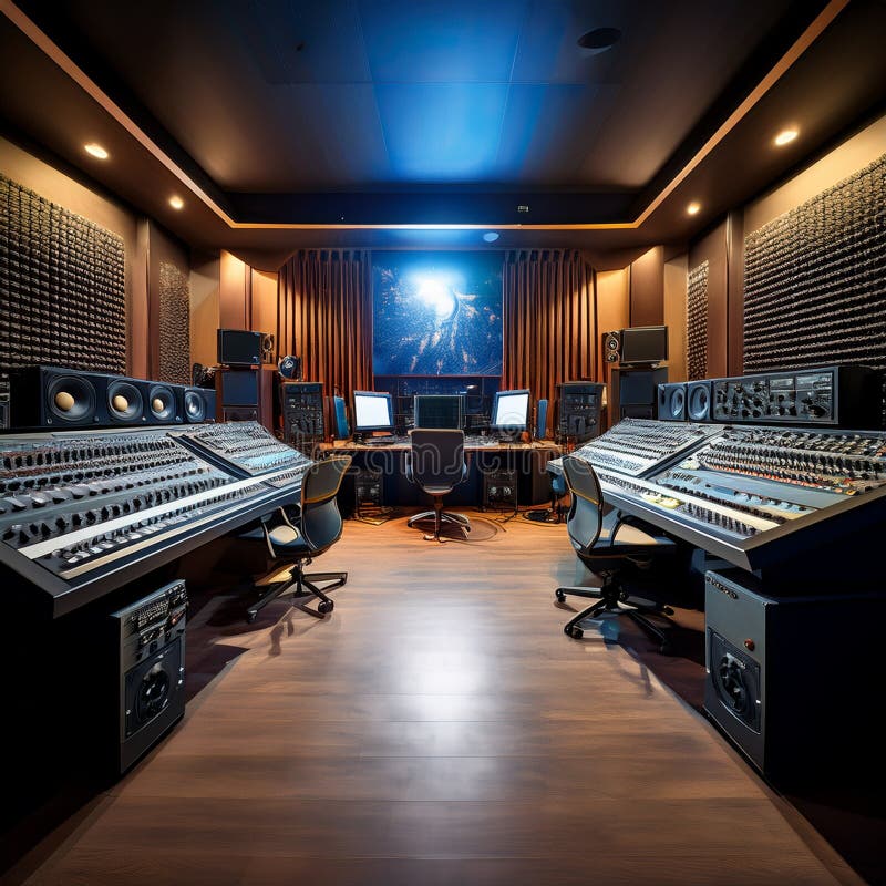 Recording studio stock illustration. Illustration of soft - 373072511