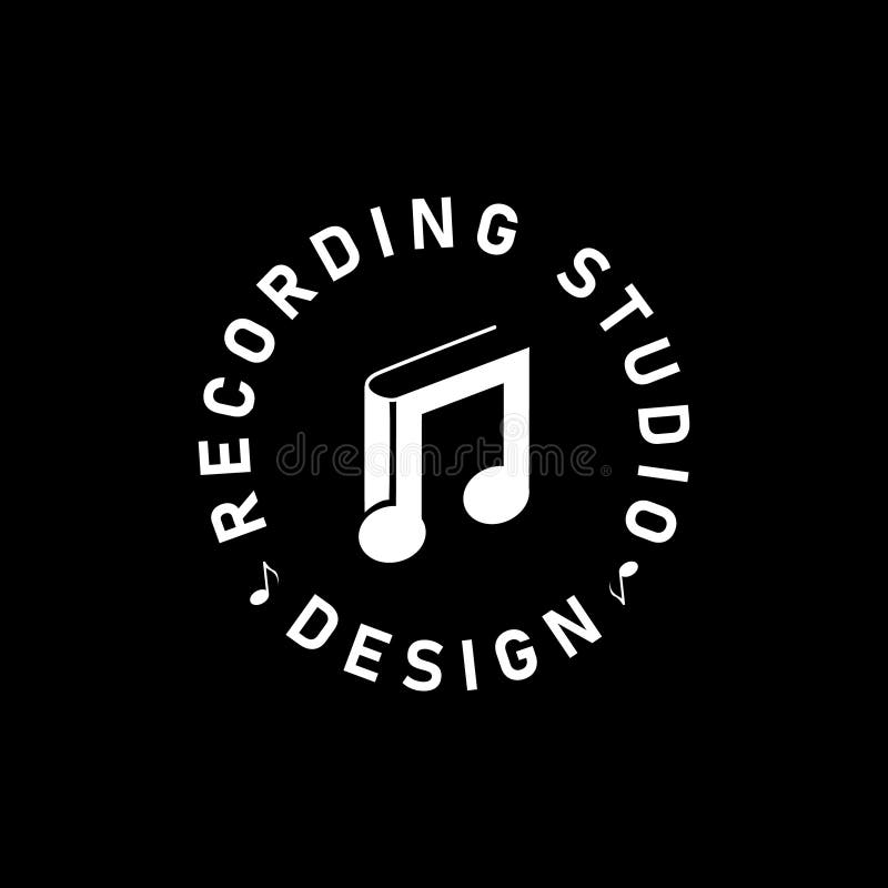 Recording Studio Music Logo Design Template Stock Vector - Illustration ...