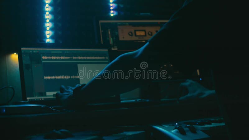 Steam Transformation Effect of Recording Studio. Sound Engineer Working ...