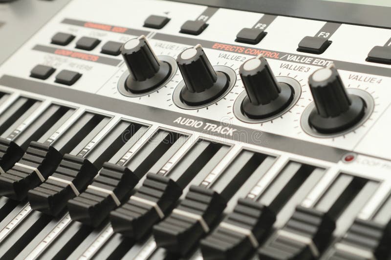 Recording Studio Sound Track Dials Stock Illustration - Illustration of ...