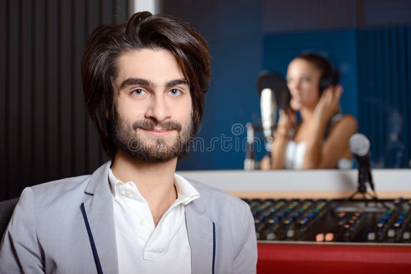 Recording Studio stock image. Image of singer, people - 42672021