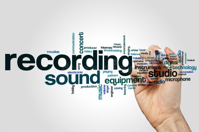 Recording word cloud stock photo. Image of equalizer - 88649868