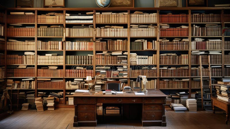 Records document library stock illustration. Illustration of management ...