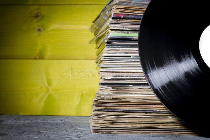 Vinyl Record Collection stock photo. Image of discs, stack - 3236946