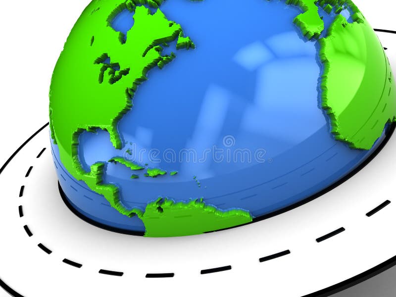 Recorrido Alrededor Del Mundo Stock de ilustración - Ilustración de ...