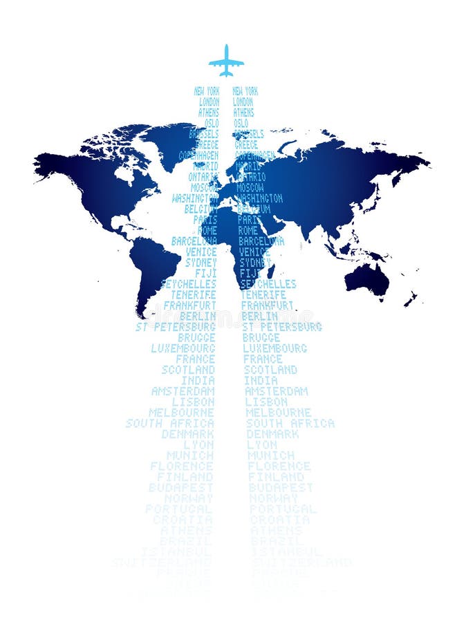 Recorrido del mundo ilustración del vector. Ilustración de europa - 8078397