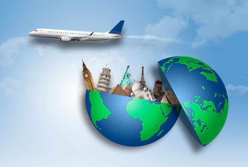 Recorrido en todo el mundo stock de ilustración. Ilustración de ...