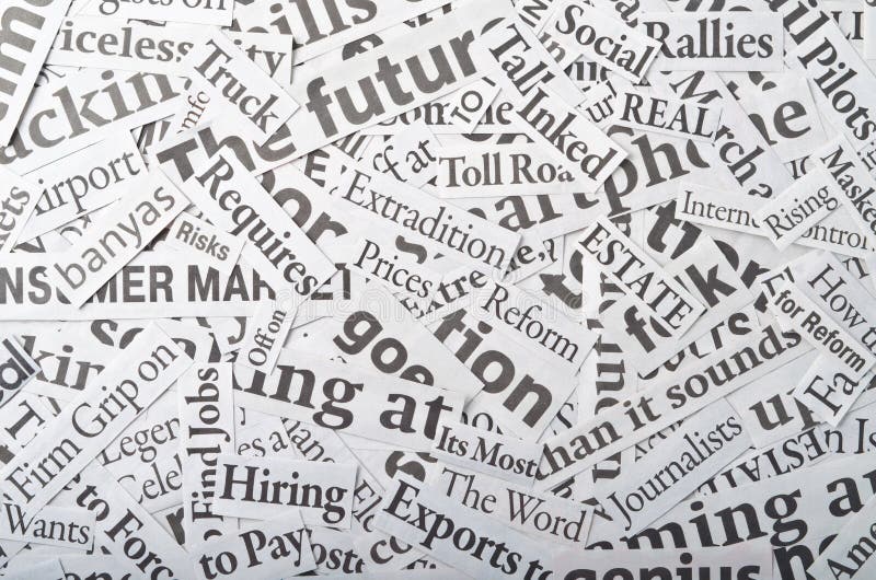 Recortes de periódico foto de archivo. Imagen de arte - 32569922