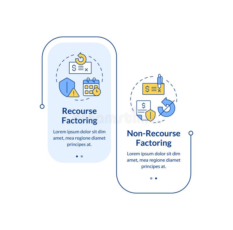 Recourse VS Non-recourse Factoring Rectangle Infographic Vector Stock ...