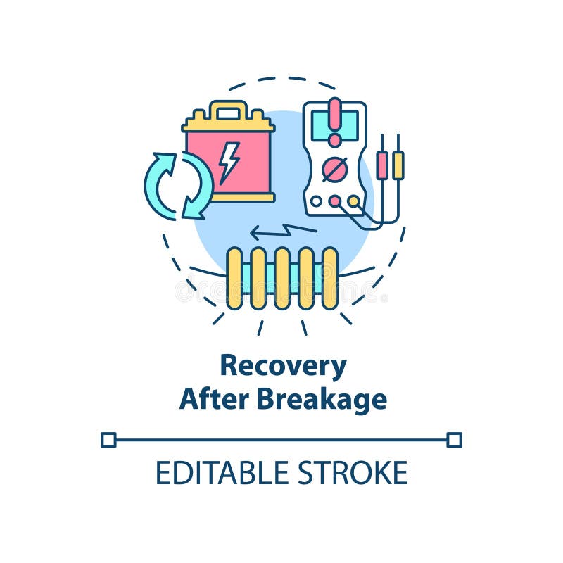 Recovery after Breakage Concept Icon Stock Vector - Illustration of ...