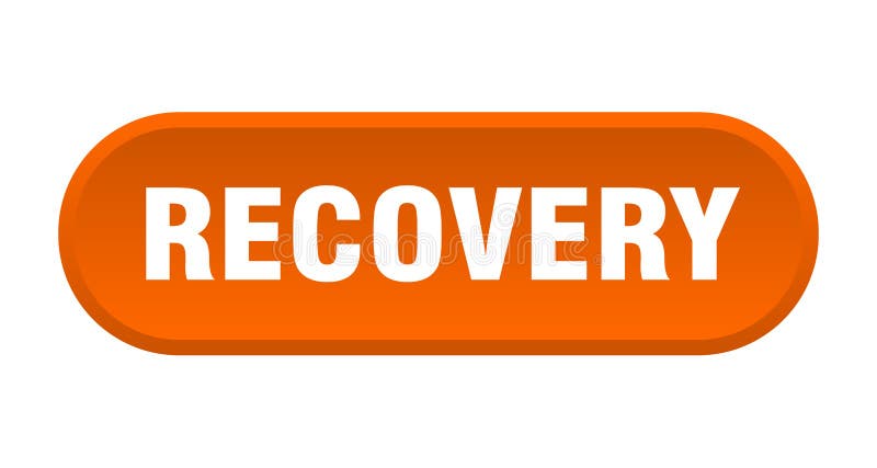 Recovery Button. Rounded Sign on White Background Stock Vector ...