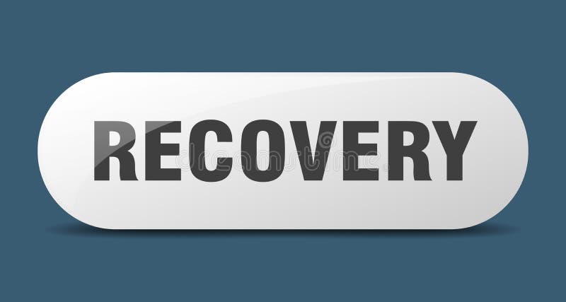Recovery Button. Sticker. Banner. Rounded Glass Sign Stock Vector ...