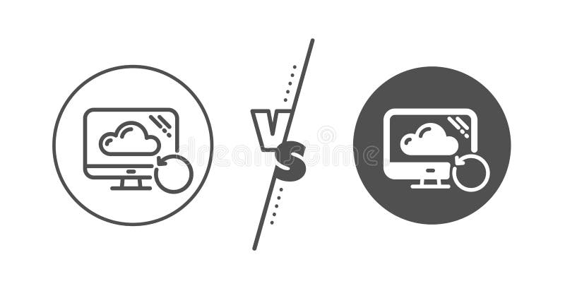 Recovery Cloud Line Icon. Backup Data Sign. Restore Information. Vector ... Recovery Cloud Line Icon. Backup Data Sign. Restore Information. Vector ...