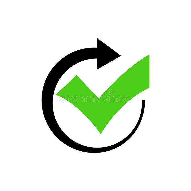 Recovery Completed Vector Icon Isolated on White Background Stock ...