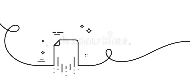 Recovery File Line Icon. Backup Data Sign. Restore Document. Continuous Line with Curl. Vector ...