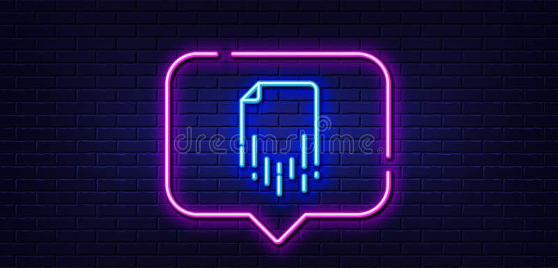 Recovery File Line Icon. Backup Data Sign. Restore Document. Neon Light ...
