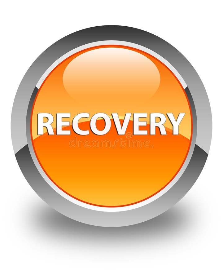 Recovery Glossy Orange Round Button Stock Illustration - Illustration ...