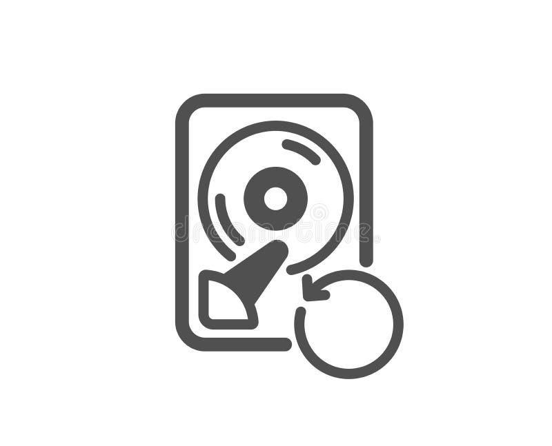 Recovery Hdd Icon. Backup Data Sign. Restore Information. Vector Stock ...