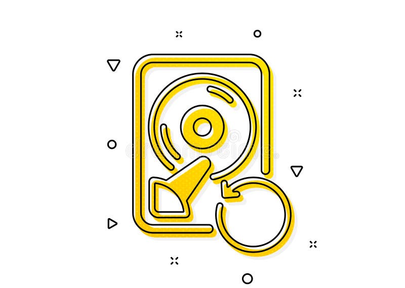 Recovery Hdd Icon. Backup Data Sign. Restore Information. Vector Stock ...