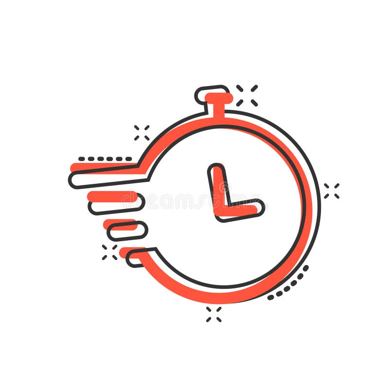 Recovery Icon in Comic Style. Repeat Clock Cartoon Vector Illustration ...