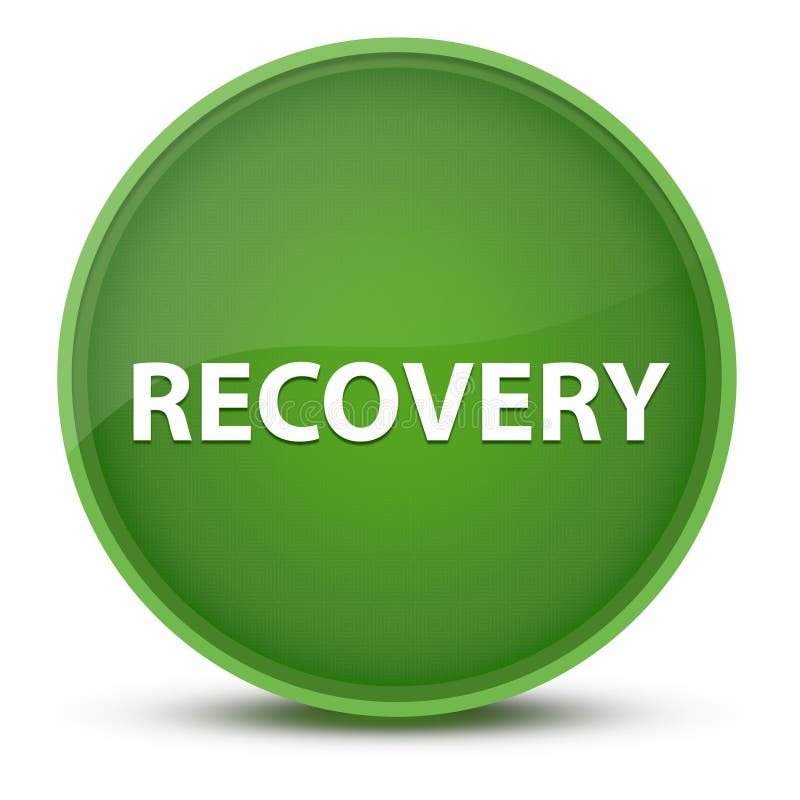 Recovery Luxurious Glossy Green Round Button Abstract Stock ...
