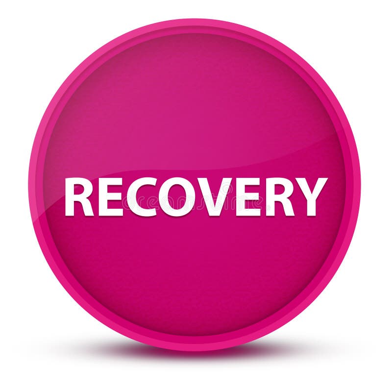 Recovery Luxurious Glossy Pink Round Button Abstract Stock Illustration ...