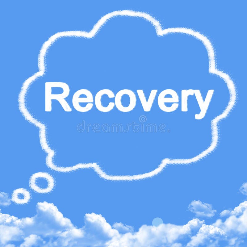 Recovery Message Cloud Shape Stock Illustration - Illustration of data ...
