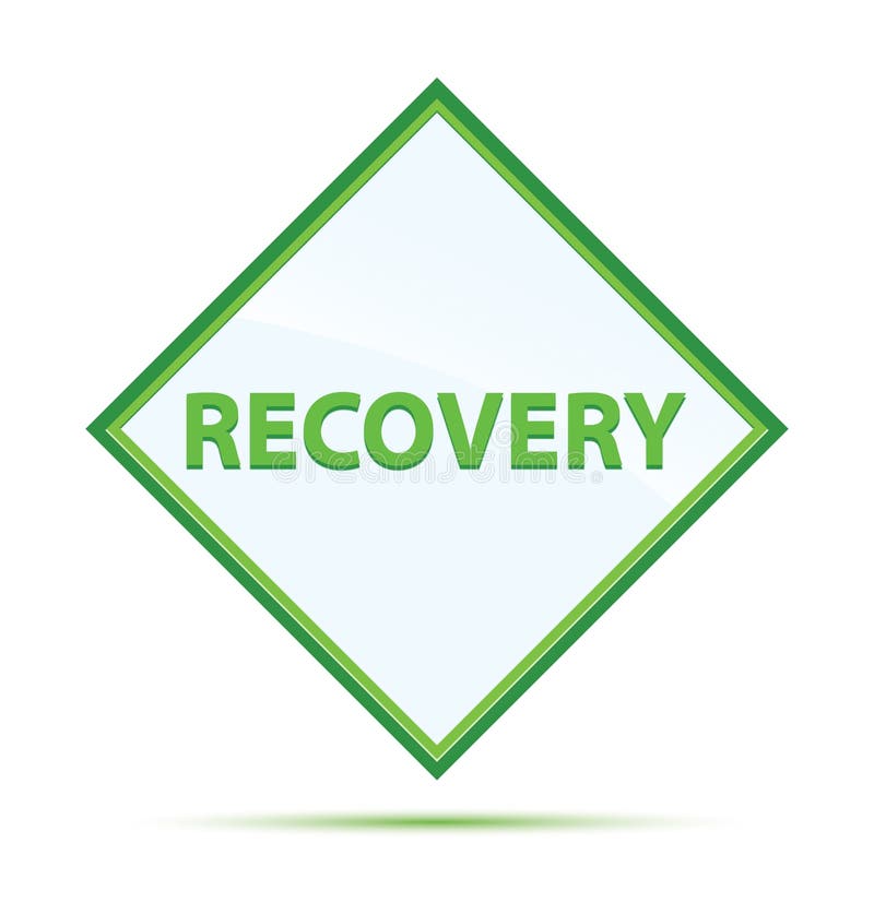 Recovery Modern Abstract Green Diamond Button Stock Illustration ...