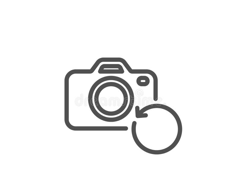 Recovery Photo Camera Line Icon. Backup Data Sign. Restore Information ... Recovery Photo Camera Line Icon. Backup Data Sign. Restore Information ...