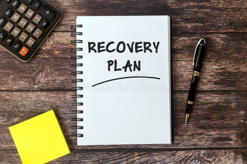 Recovery Plan Text on Note Pad Stock Image - Image of planning, market ...