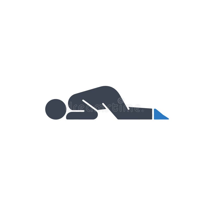 Recovery Position Icon stock illustration. Illustration of position ...