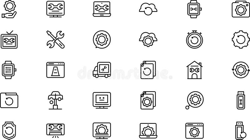 Recovery and Repair Icons High-Quality Vector Icons Collection with ...