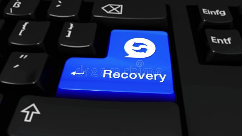 Recovery Round Motion on Computer Keyboard Button. Stock Video - Video ...