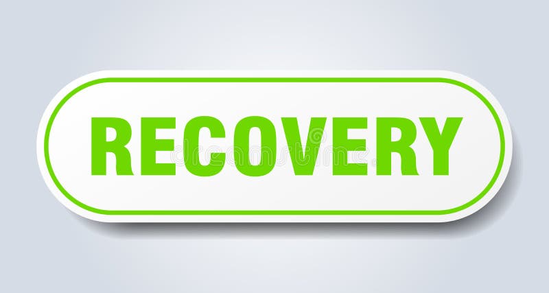 Recovery Sign. Rounded Isolated Button. White Sticker Stock Vector ...