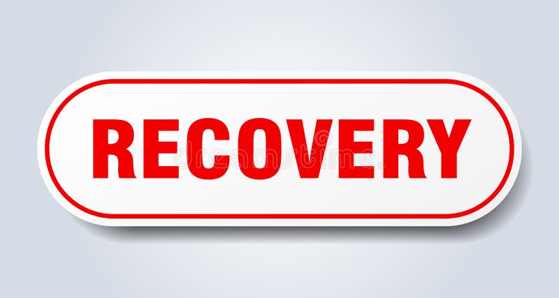 Recovery Sign. Rounded Isolated Button. White Sticker Stock Vector ...