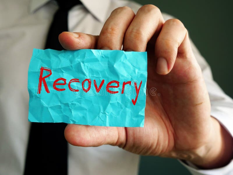 Recovery sign arrow sign stock photo. Image of calm - 128041710