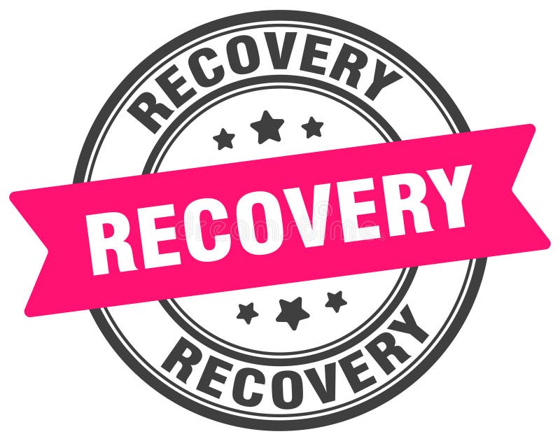 Recovery Stamp. Recovery Label on Transparent Background. Round Sign ...